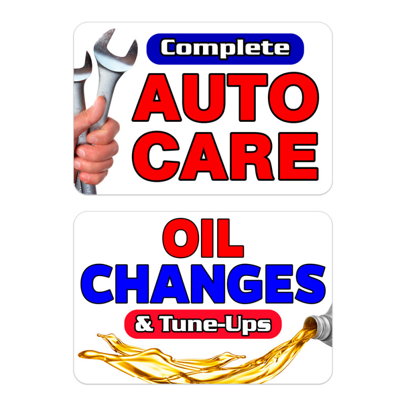 Auto Repair 12 Pack Yard Signs - Each Sign is 24" x 16" Single-Sided ...