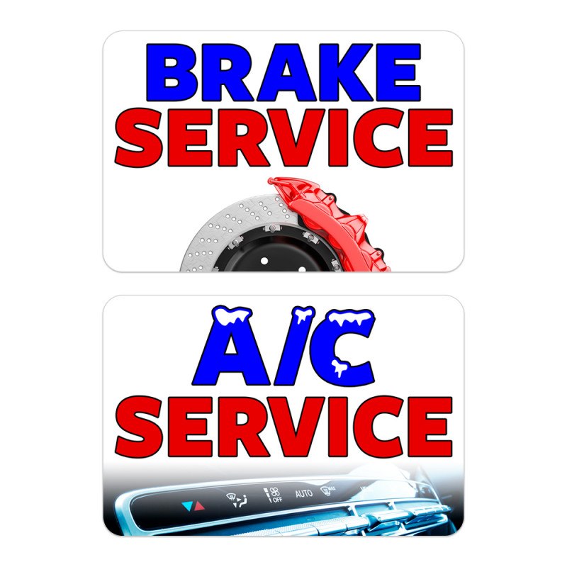 Auto Repair 12 Pack Yard Signs - Each Sign is 24" x 16" Single-Sided ...