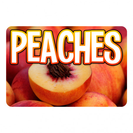 Peaches 12 Pack Yard Signs - Each Sign is 24" x 16" Single-Sided and ...