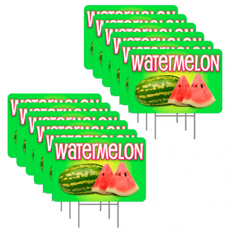 Watermelon 12 Pack Yard Signs - Each Sign is 24" x 16" Single-Sided and ...