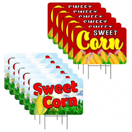 Sweet Corn 12 Pack Yard Signs - Each Sign is 24" x 16" Single-Sided and ...