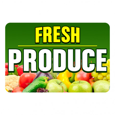 Fresh Produce 12 Pack Yard Signs - Each Sign is 24" x 16" Single-Sided ...