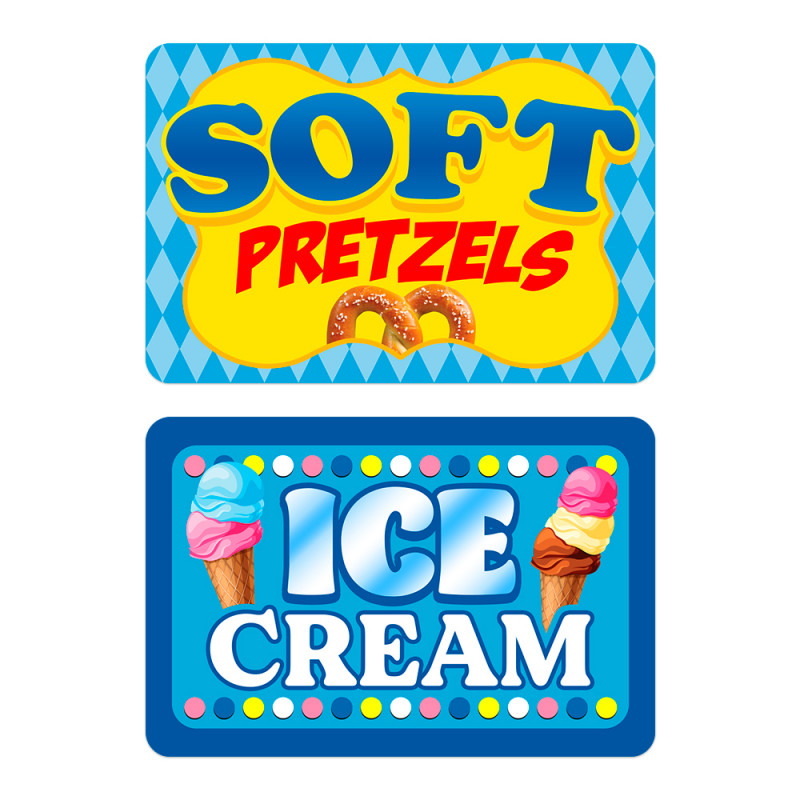 Fair & Carnival Food 12 Pack Yard Signs - Each Sign is 24" x 16" Single ...