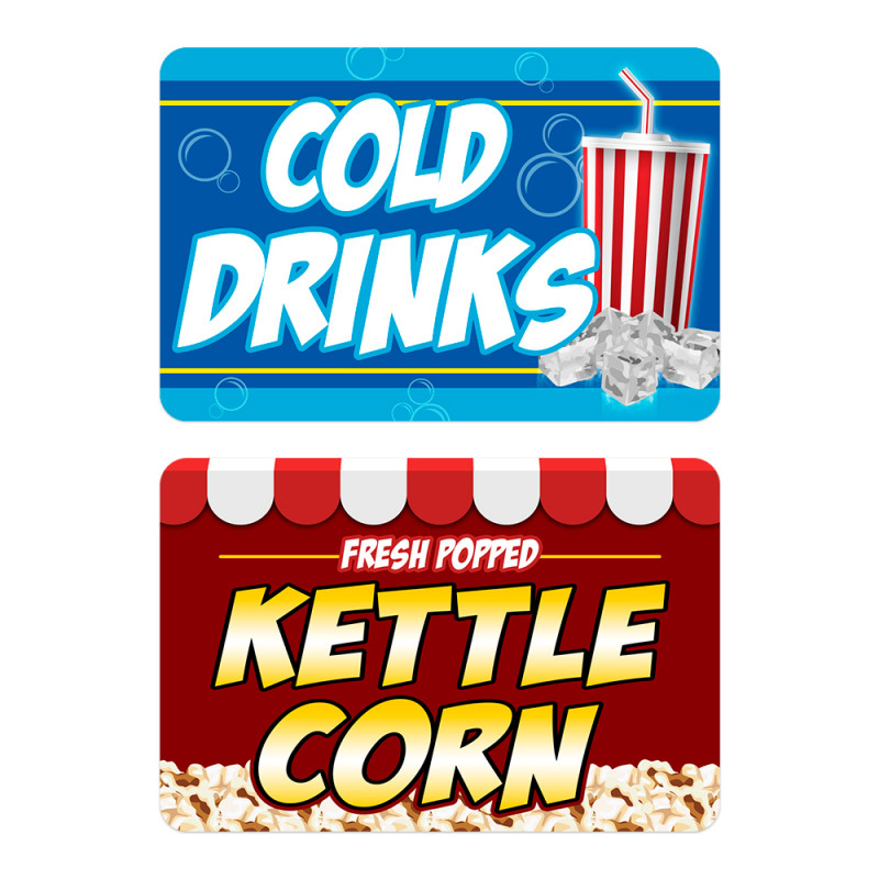 Fair & Carnival Food 12 Pack Yard Signs - Each Sign is 24" x 16" Single ...