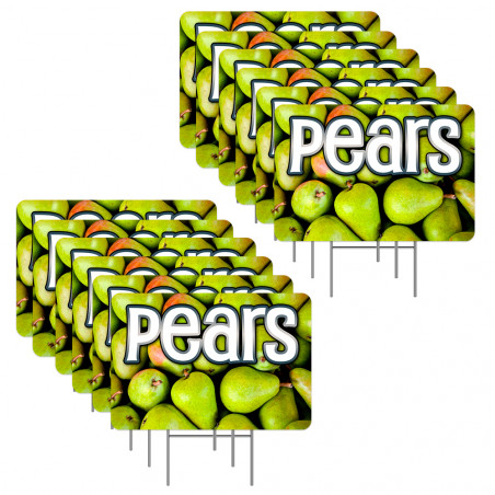Pears 12 Pack Yard Signs - Each Sign is 24" x 16" Single-Sided and ...