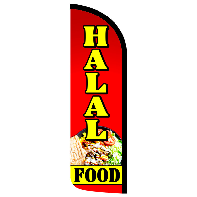 Halal Food Premium Windless Feather Flag Bundle (Complete Kit) OR ...