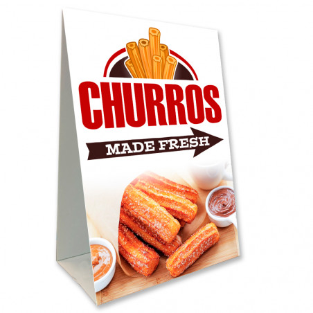 CHURROS Economy A-Frame Sign 24" Wide by 36" Tall (Made in The USA ...