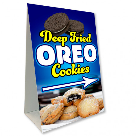 Deep Fried Oreo Cookies Economy A-Frame Sign 24" Wide by 36" Tall (Made ...