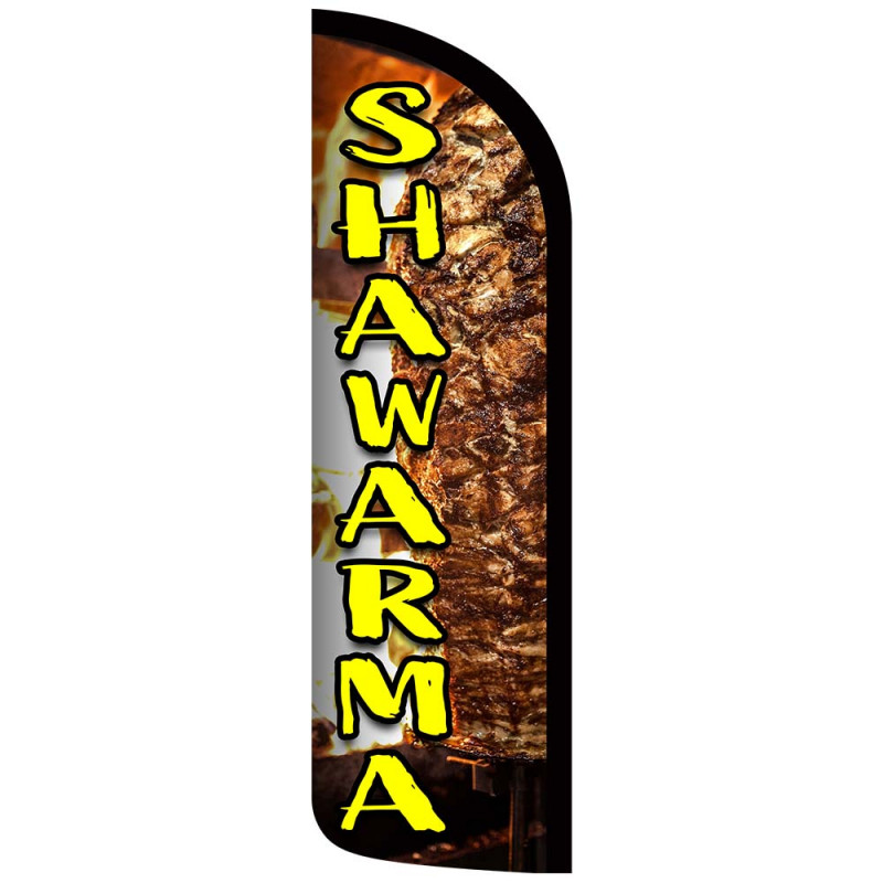 Shawarma Premium Windless Feather Flag Bundle (11.5' Tall Flag, 15 ...