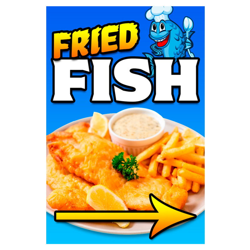 Fried Fish Economy A-Frame Sign