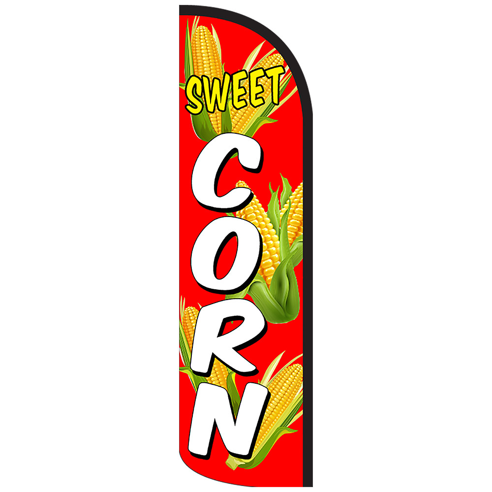 SWEET CORN Windless Feather Flag Bundle (Complete Kit) OR Optional ...