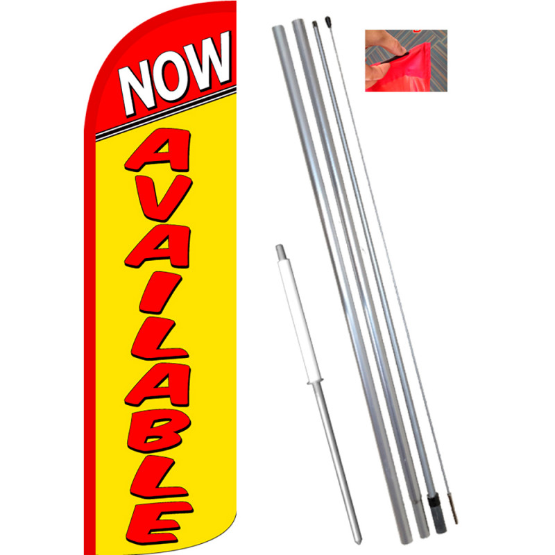 Now Available (Red/Yellow) Windless Feather Flag Bundle (11.5' Tall ...