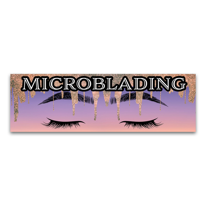 Microblading Vinyl Banner with Optional Sizes (Made in the USA)