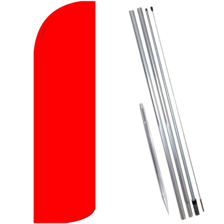 Solid Red Windless Feather Flag Bundle (Complete Kit) OR Optional ...