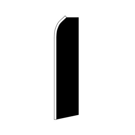 Solid Black Flutter Feather Flag Bundle (11.5' Tall Flag, 15' Tall ...