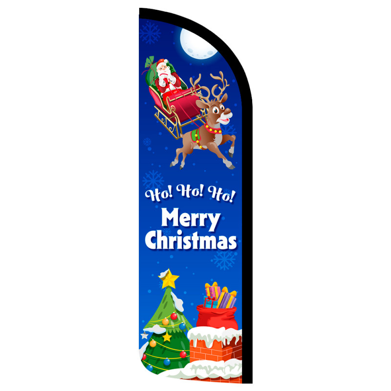 Merry Christmas - Ho Ho Ho Premium Windless Feather Flag Bundle ...