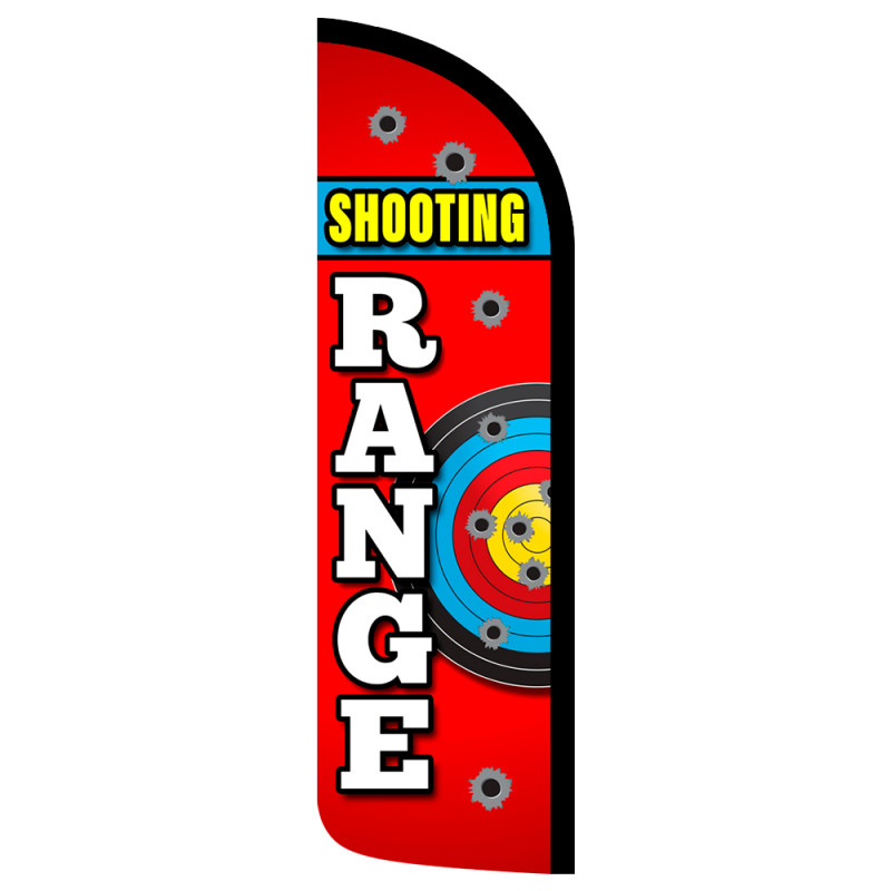 Shooting Range Premium Windless Feather Flag Bundle (Complete Kit) OR ...