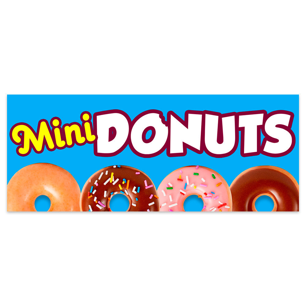 Mini Donuts Vinyl Banner with Optional Sizes (Made in the USA) | eBay