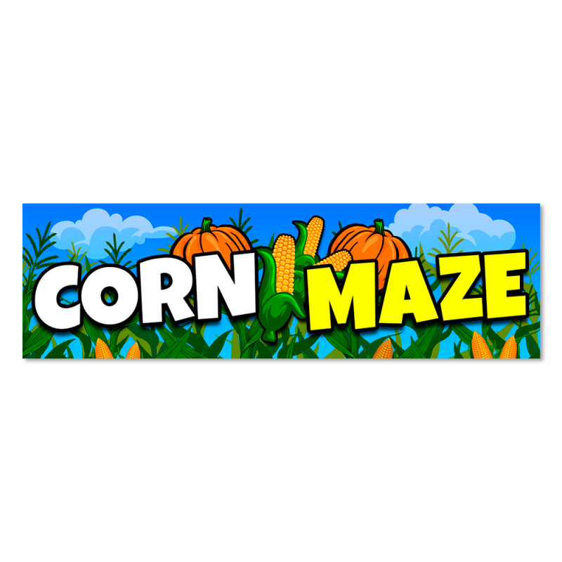 Corn Maze Vinyl Banner with Optional Sizes (Made in the USA)