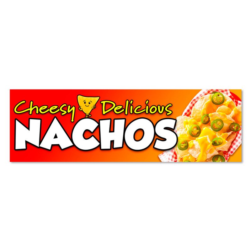 NACHOS Vinyl Banner with Optional Sizes (Made in the USA)
