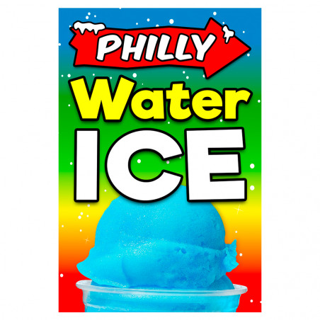 Philly Water ICE Economy A-Frame Sign