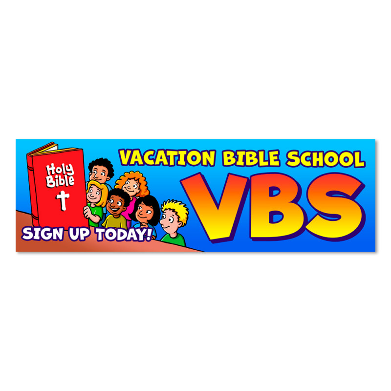 VBS Vacation Bible School Vinyl Banner with Optional Sizes (Made in the ...