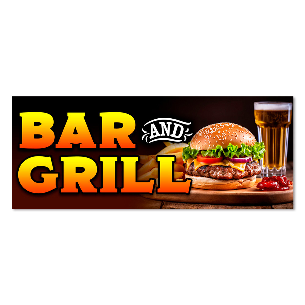 Bar and Grill Vinyl Banner with Optional Sizes (Made in the USA) | eBay