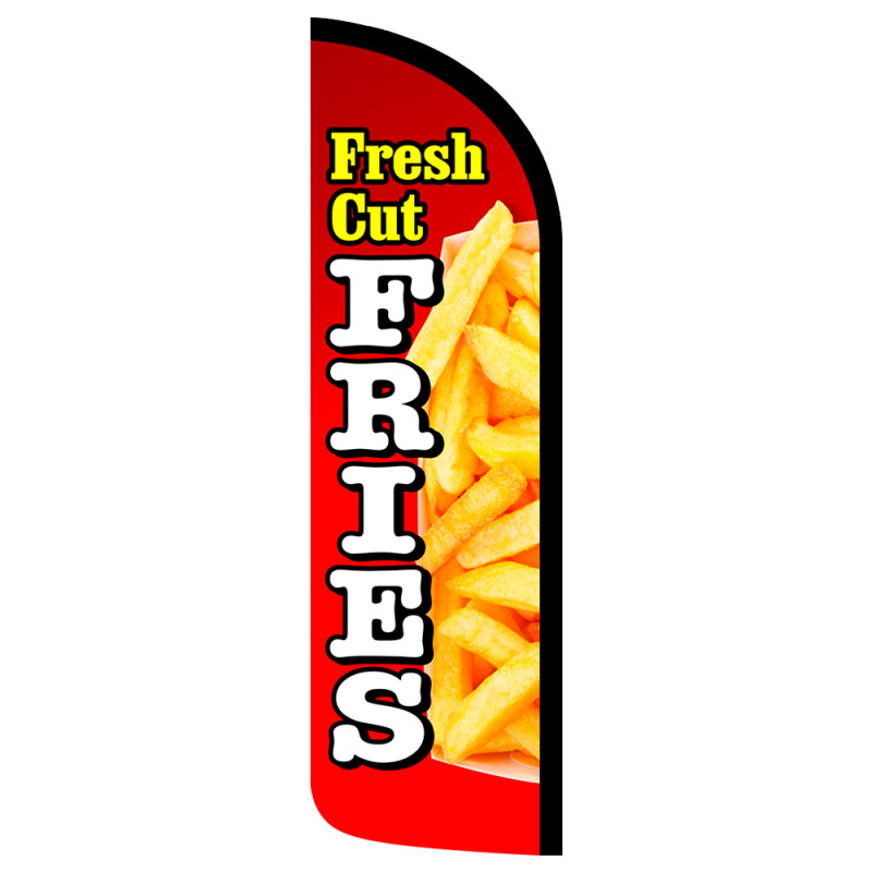 Fresh Cut Fries Premium Windless Feather Flag Bundle (Complete Kit) OR ...