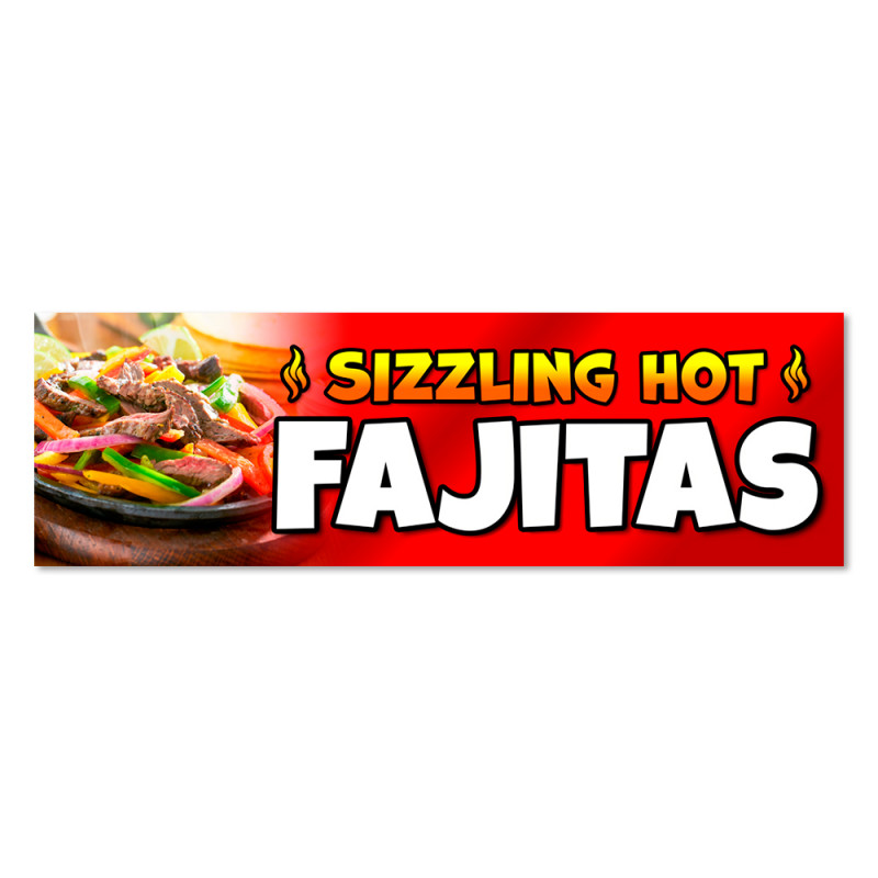 Fajitas Vinyl Banner with Optional Sizes (Made in the USA)