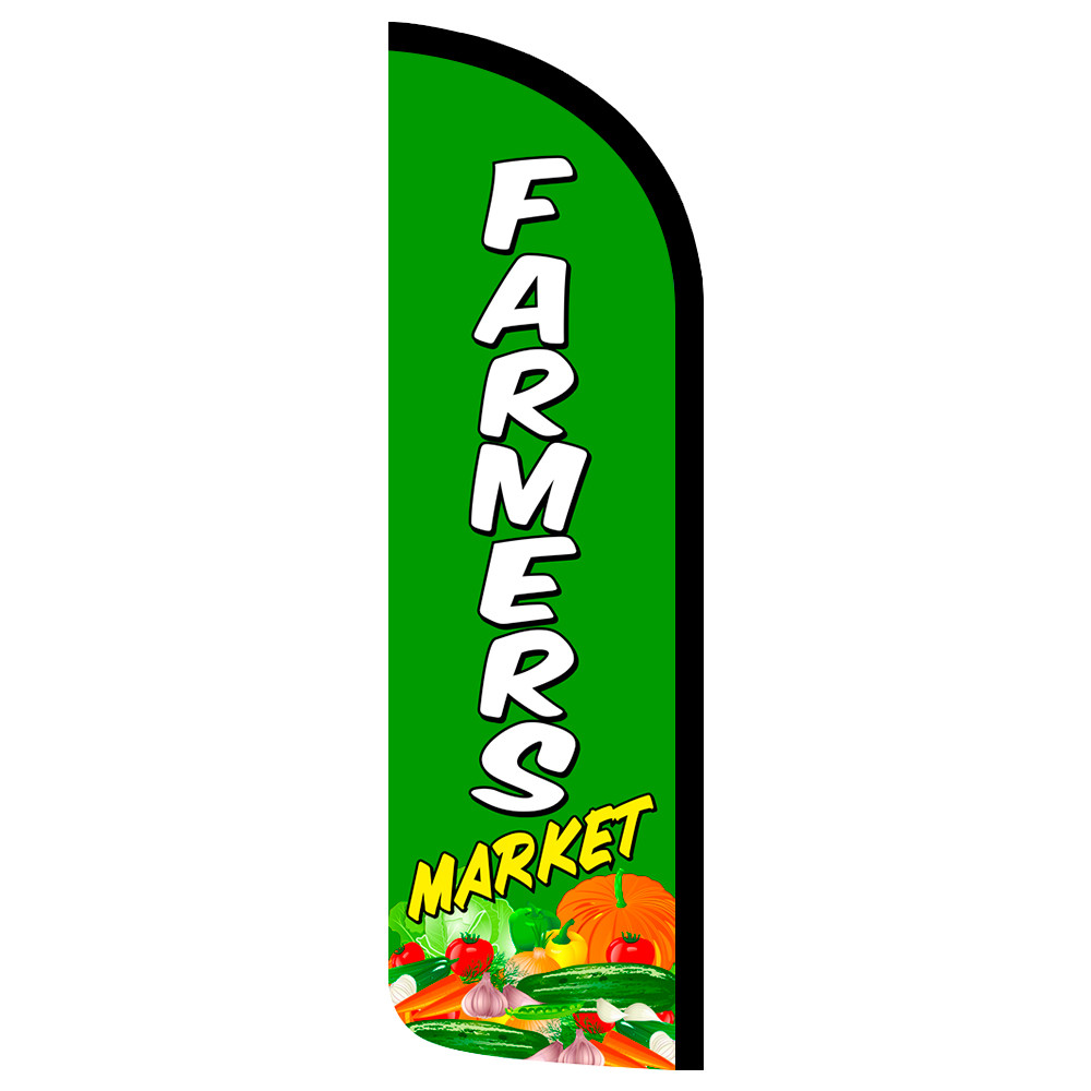 Farmer's Market Windless Feather Flag Bundle (Complete Kit) OR Optional ...