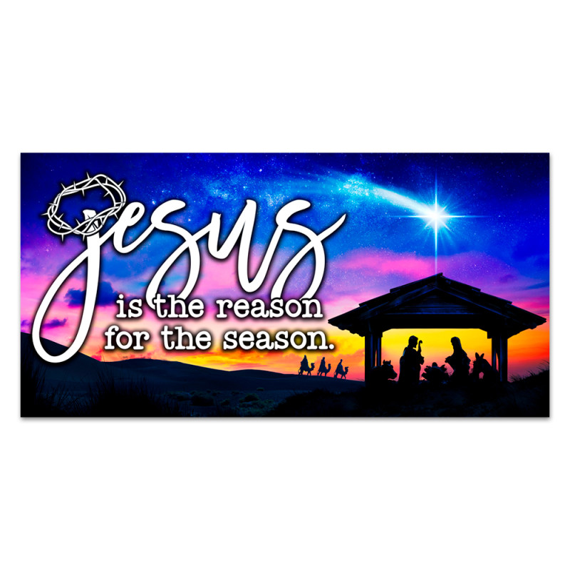 Jesus Is The Reason For The Season 42" x 84" Magnetic Garage Banner For ...