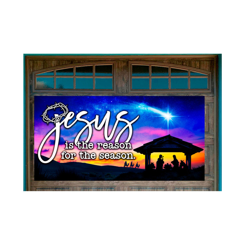 Jesus Is The Reason For The Season 42" x 84" Magnetic Garage Banner For ...
