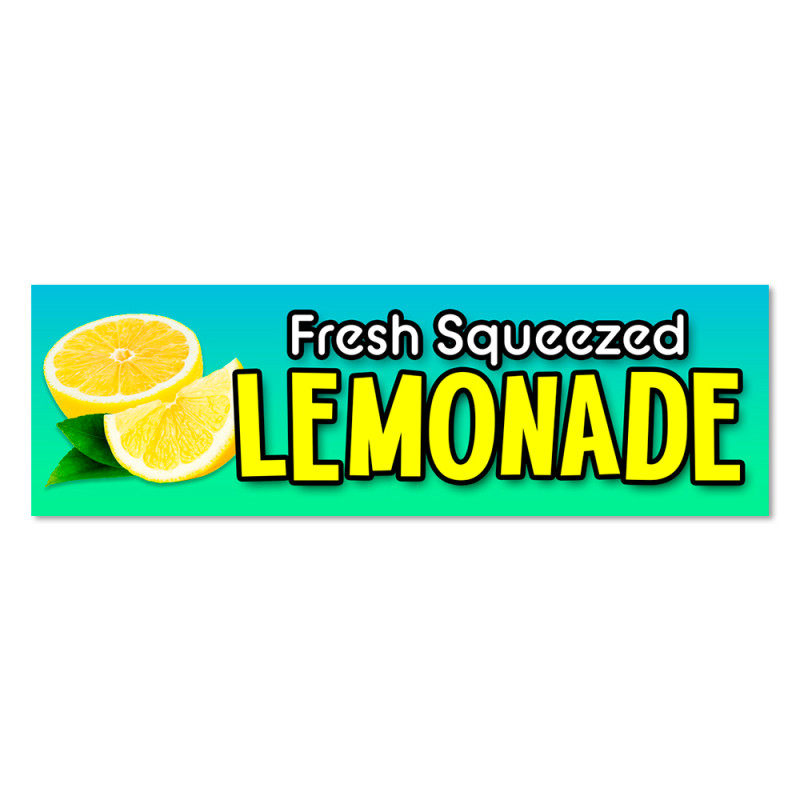 Fresh Squeezed Lemonade Vinyl Banner with Optional Sizes (Made in the USA)