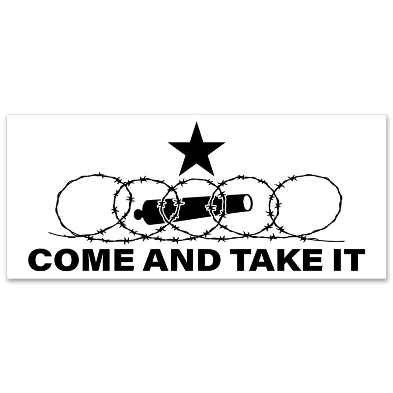 Come And Take It - Texas Razor Wire Car Decals 2 Pack Removable Bumper ...