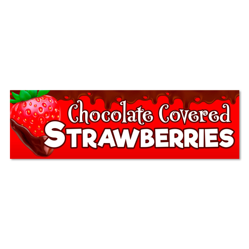 Chocolate Covered Strawberries Vinyl Banner with Optional Sizes (Made ...