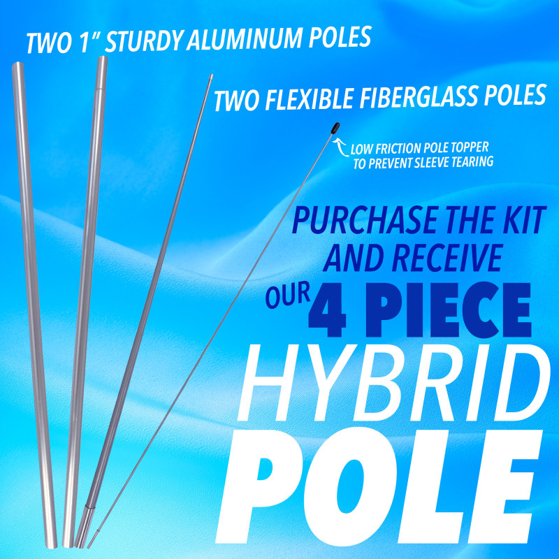 GUNS AMMO Windless Feather Flag Bundle (11.5' Tall Flag, 15' Tall ...