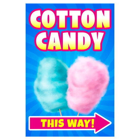 COTTON CANDY Economy A-Frame Sign