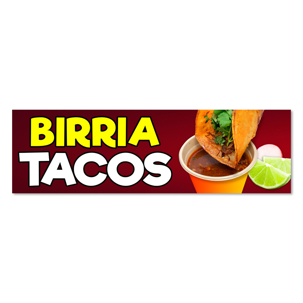 Birria Tacos Vinyl Banner with Optional Sizes (Made in the USA) | eBay