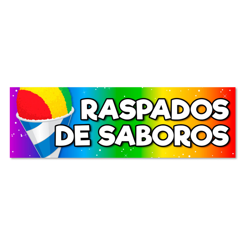 RASPADOS DE SABOROS Vinyl Banner with Optional Sizes (Made in the USA)