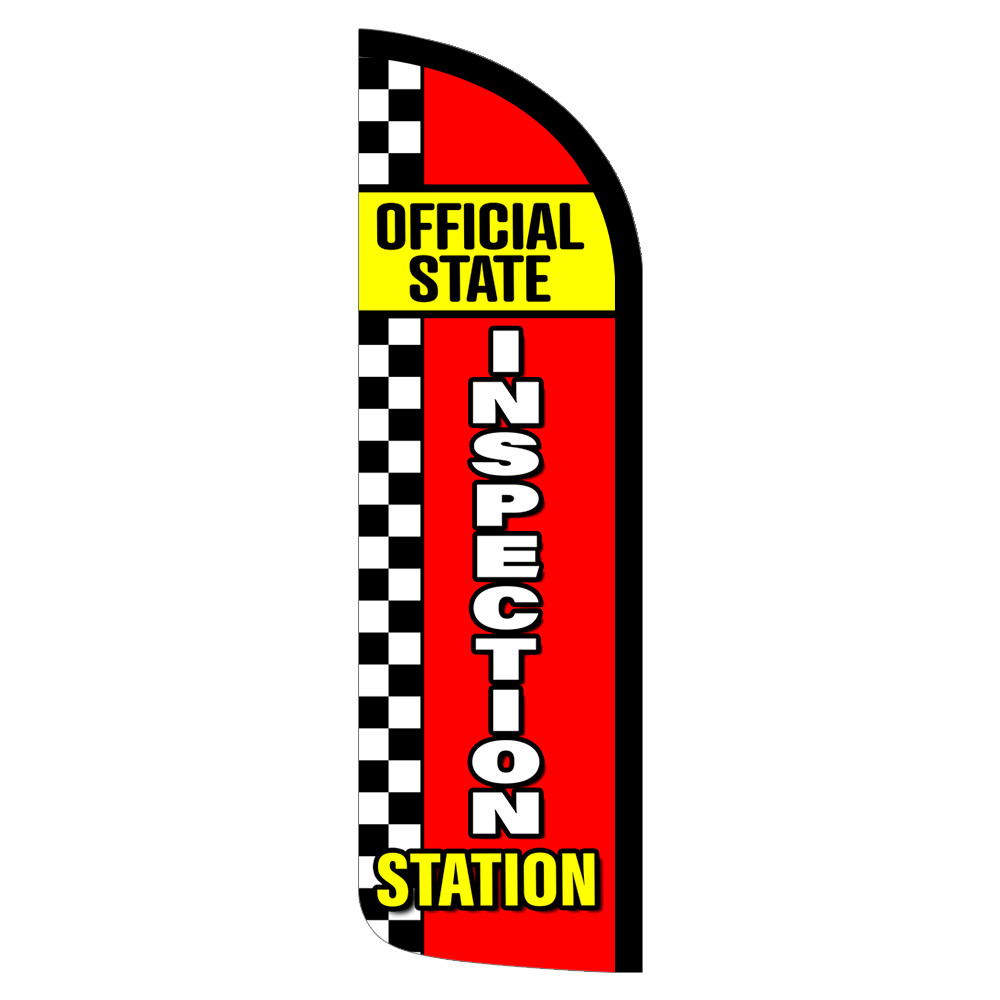 Official State Inspection Station Premium Windless Feather Flag Bundle ...