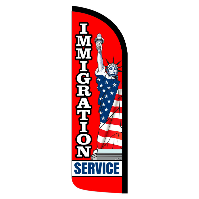 Immigration Service - Visa Passport Premium Windless Feather Flag ...