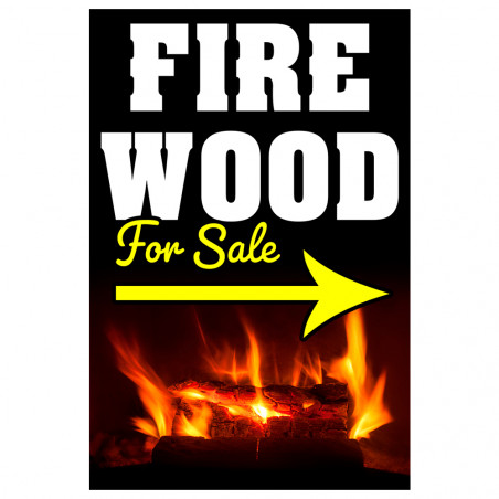 Firewood for Sale (Arrow) Economy A-Frame Sign 2 Feet Wide by 3 Feet ...