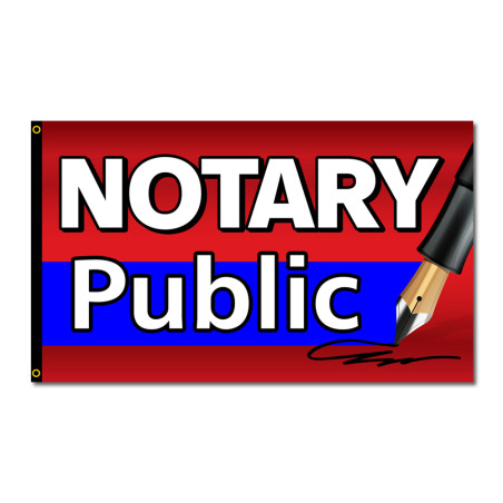 Notary Public Premium 3x5 Flag 3x5 foot Flag OR Optional Flag with ...