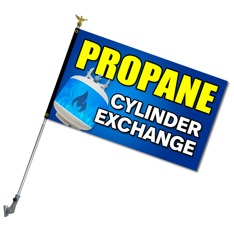 Propane Cylinder Exchange Premium 3x5 foot Flag OR Optional Flag with ...
