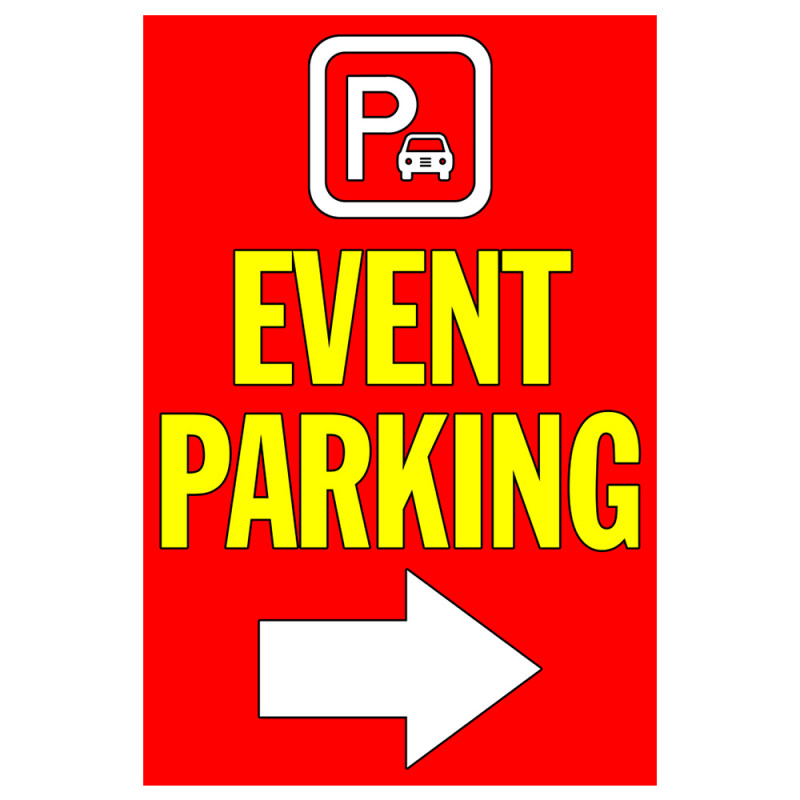 Event Parking (Arrow) Economy A-Frame Sign 2 Feet Wide by 3 Feet Tall ...