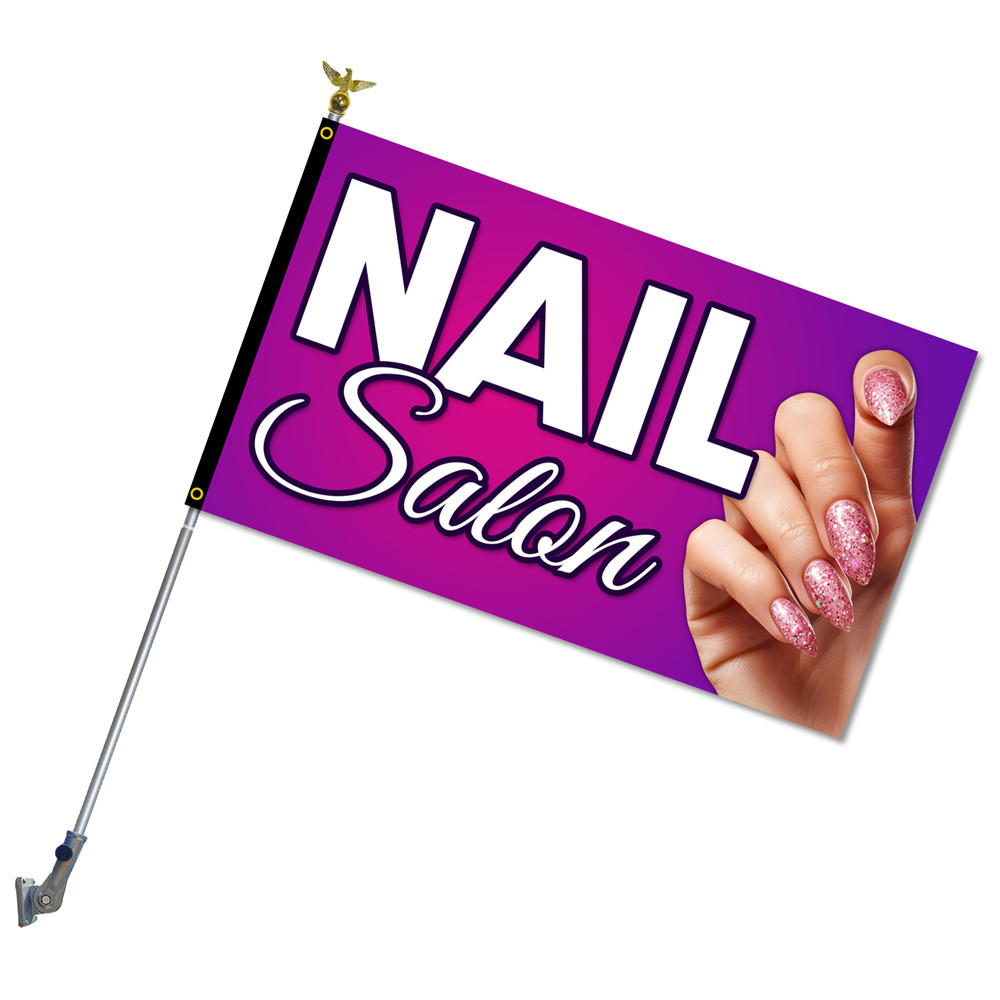 Nail Salon - Spa Premium 3x5 foot Flag OR Optional Flag with Mounting ...