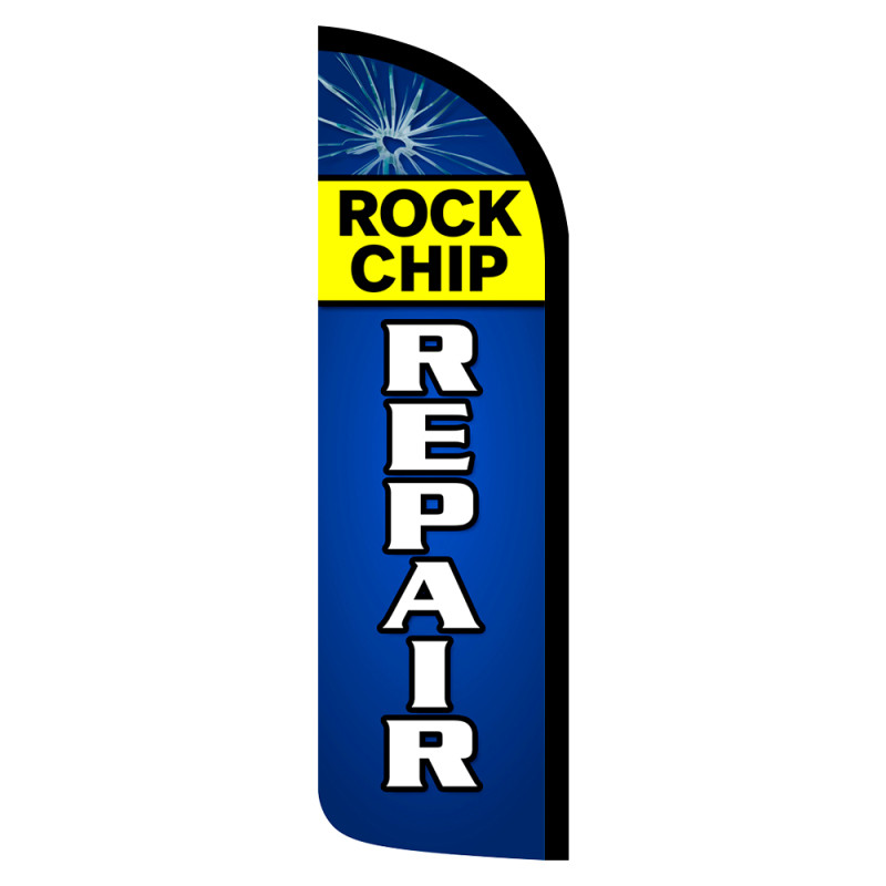 Rock Chip Repair - Auto Glass Windshield Premium Windless Feather Flag ...