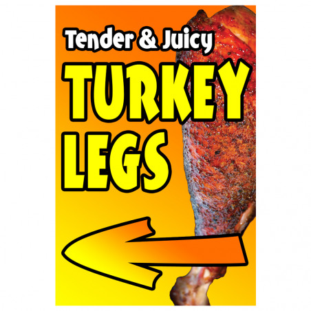 Turkey Legs (Arrow) Economy A-Frame Sign 2 Feet Wide by 3 Feet Tall ...