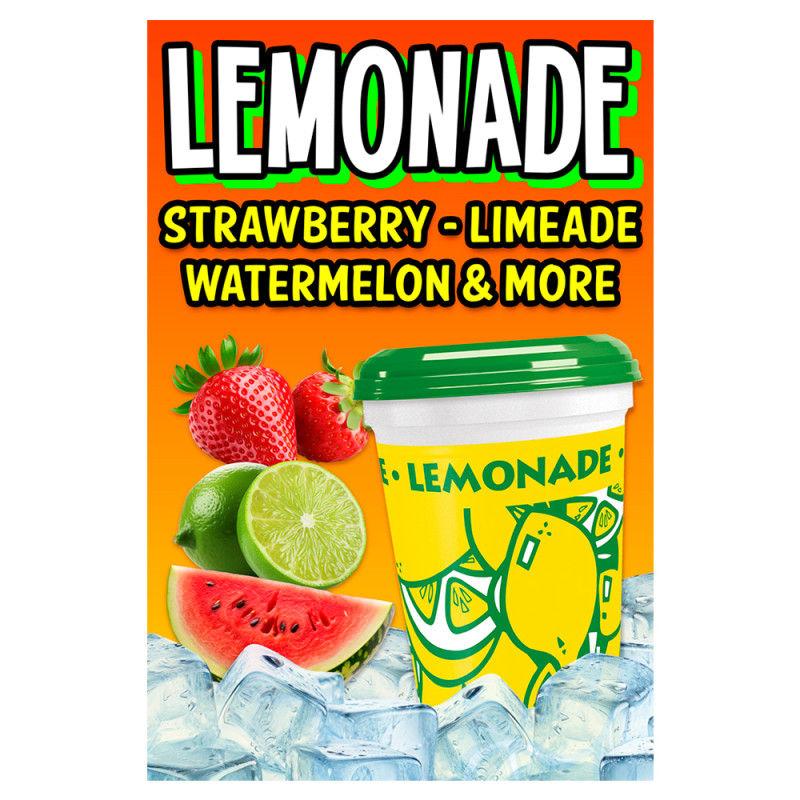 Lemonade - Limeade Strawberry Watermelon Economy A-Frame Sign