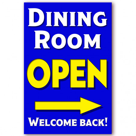 Dining Room Open (Arrow) Economy A-Frame Sign 2 Feet Wide by 3 Feet ...